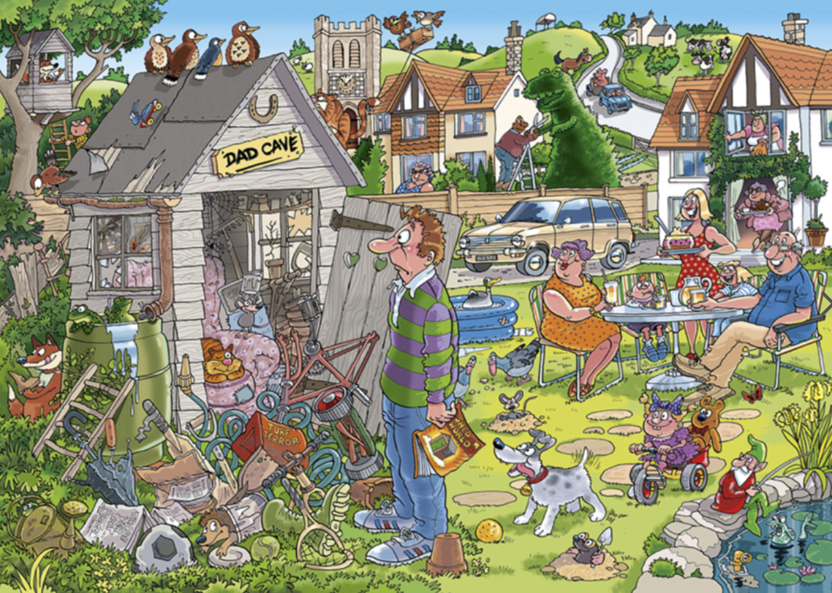 Wasgij Destiny 28 Dad Cave 1000 Piece Jigsaw Puzzle – All Jigsaw Puzzles