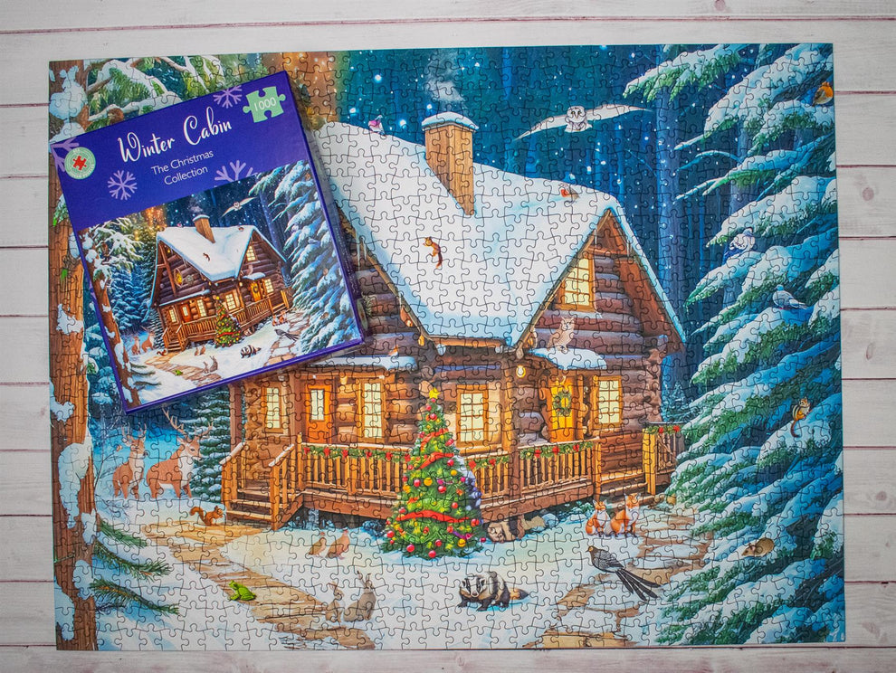 Winter Cabin 1000 Piece Jigsaw Puzzle | All Jigsaw Puzzles UK