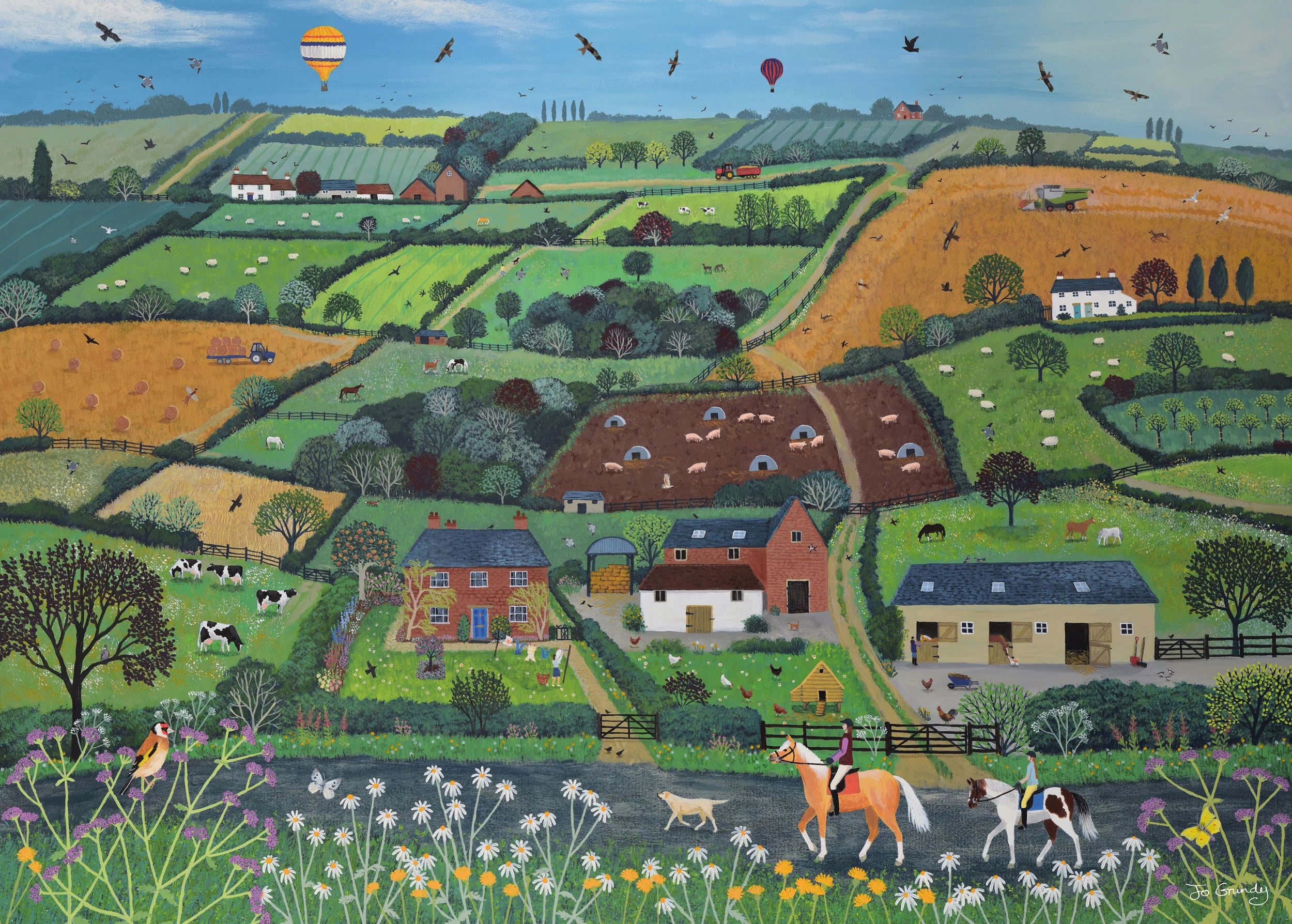 Jo Grundy Farm Fields 1000 Piece Jigsaw Puzzle – All Jigsaw Puzzles