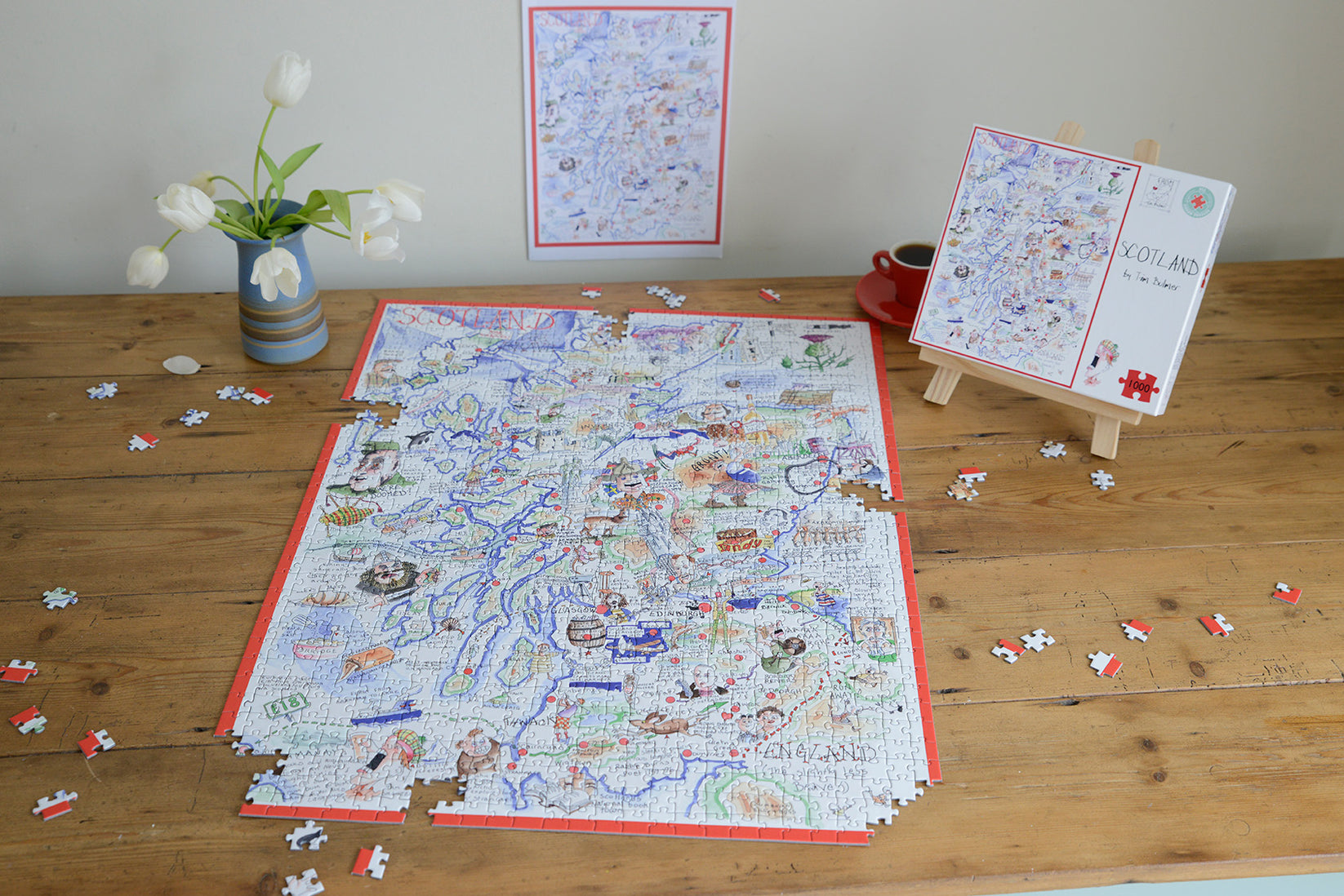 Map of Scotland - Tim Bulmer 1000 Piece Jigsaw Puzzle – All Jigsaw Puzzles