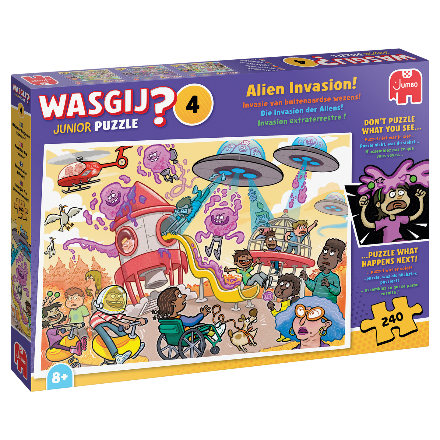 PRE-ORDER Wasgij Junior 4 Alien Invasion 240 Piece Jigsaw Puzzle – All ...