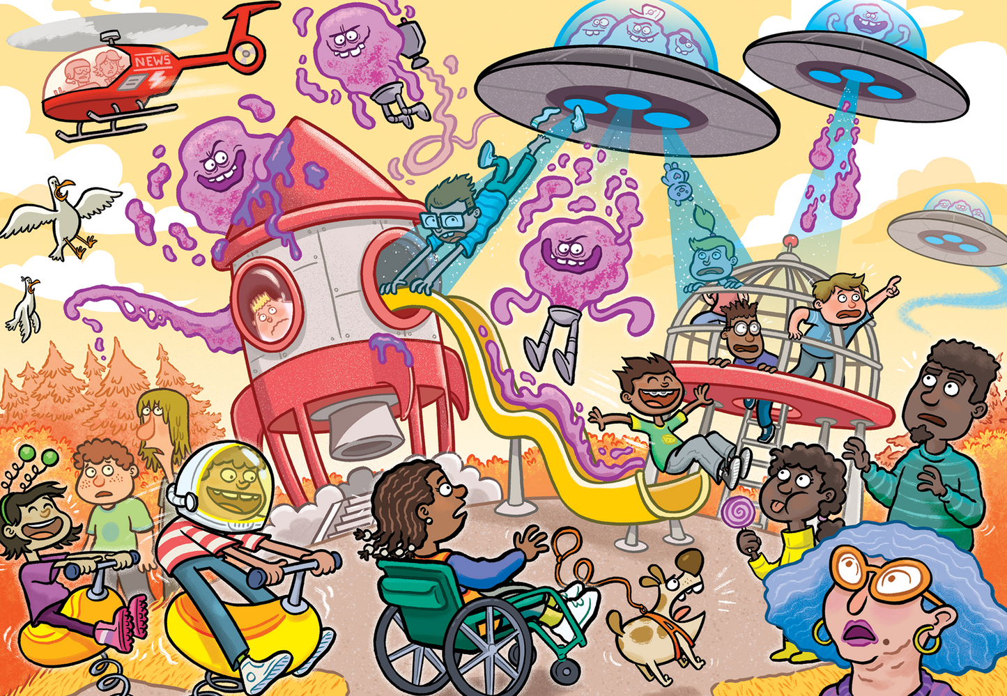 PRE-ORDER Wasgij Junior 4 Alien Invasion 240 Piece Jigsaw Puzzle – All ...