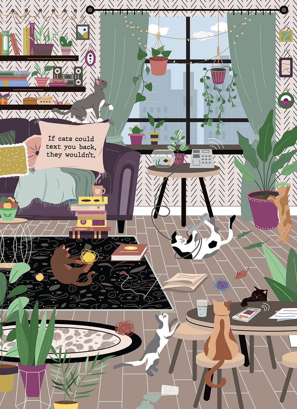 Texting Cats - 1000 Piece Soft Touch Jigsaw Puzzle – All Jigsaw Puzzles