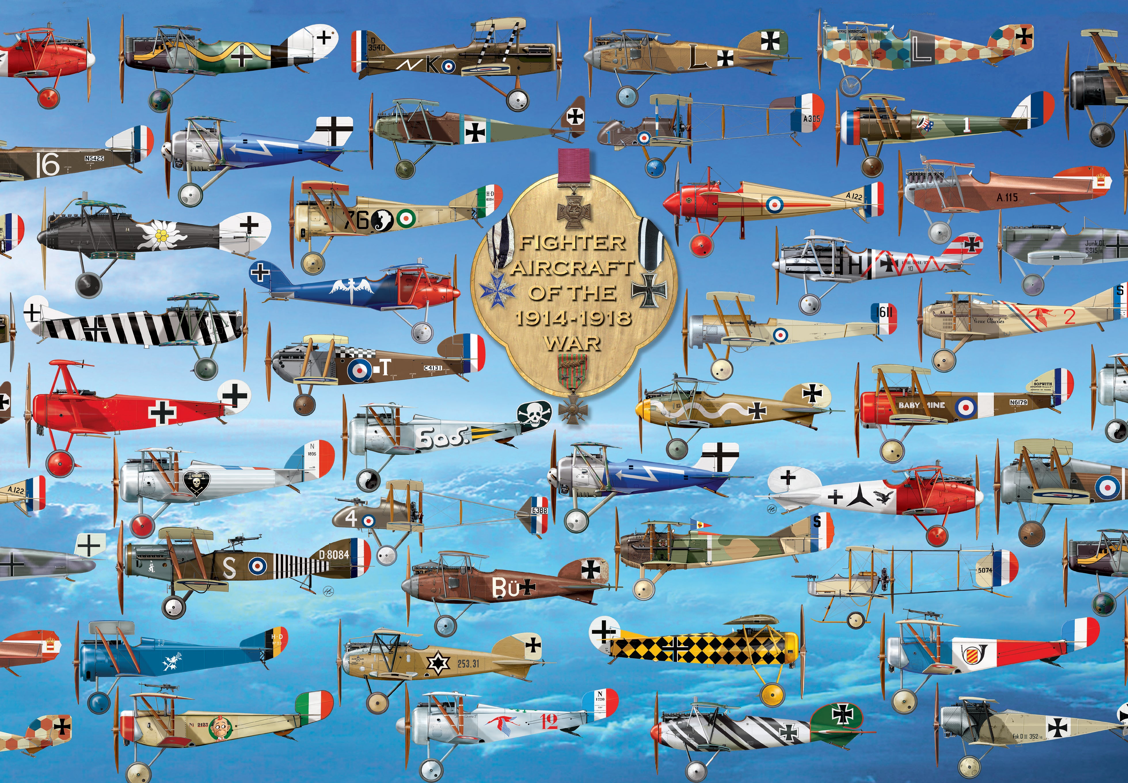 Fighter Aircraft of WW1 1000 Piece Jigsaw Puzzle – All Jigsaw Puzzles