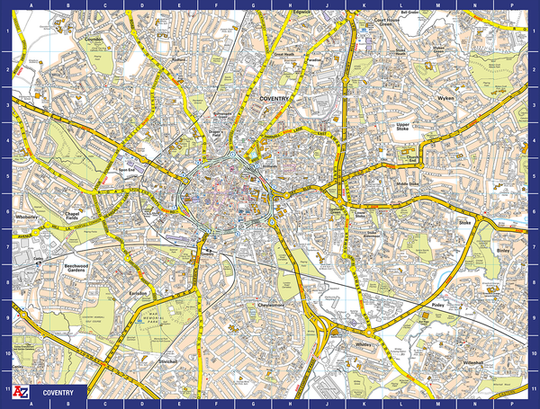 A-Z Map of Coventry 1000 Piece Jigsaw – All Jigsaw Puzzles