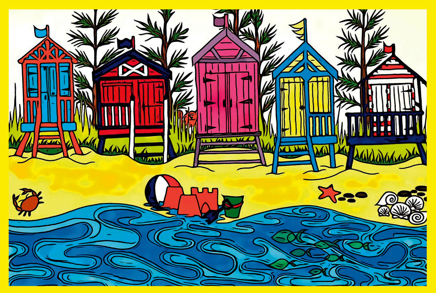 "Beach Hut" Sight Impaired 28 Piece Jigsaw Puzzle – All Jigsaw Puzzles