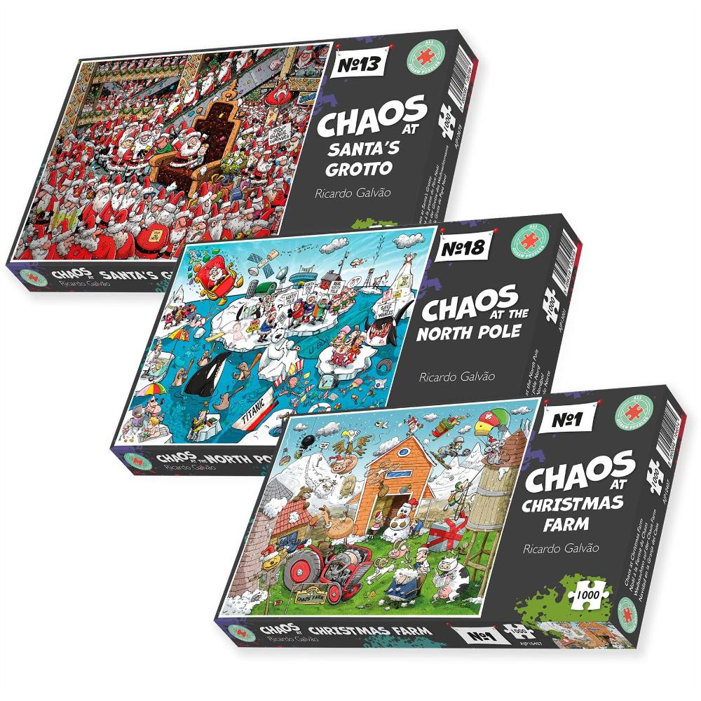 A Chaotic Christmas 3 x 1000 Piece Jigsaw Puzzle Bundle – All Jigsaw ...