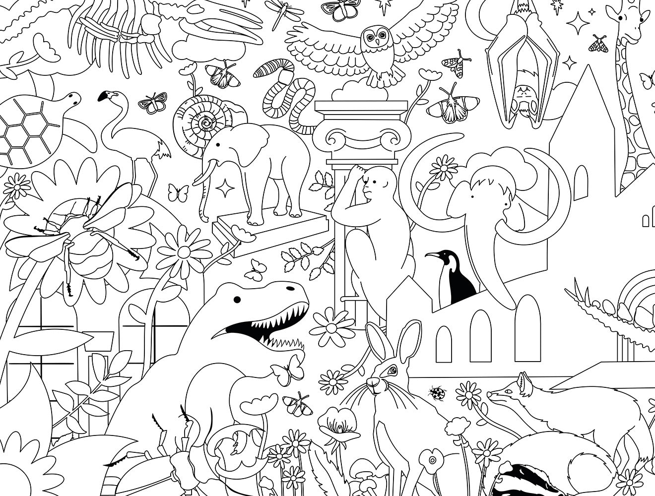 Natural History Museum Colouring 2 x 100 Piece Jigsaw Puzzle Set – All ...